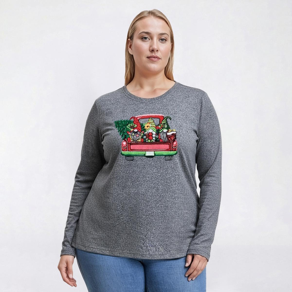 Click here for Plus Size Hasting & Smith Long Sleeve Gnomes & Tre... prices